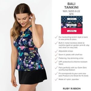 Ruby Ribbon | Swim | Ruby Ribbon Bali Ruby Red Tankini Top New 79 ...